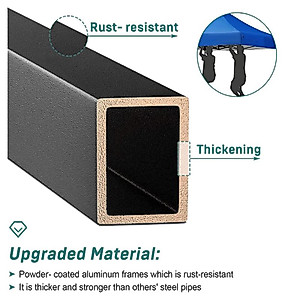 10x10 Pop Up Canopy Tent,Outdoor Canopy Tent,Portable Waterproof Canopy Folding,Commercial Instant Shelter Tent Adjustable Canopy Tent with Portable Bag Lightweight Anti UV Party Tent(Blue)