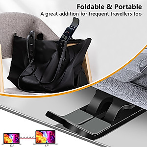 FOBELEC Laptop Stand, Adjustable Ergonomic Portable Aluminum Laptop Holder, Foldable Computer Stand 6 Angles Anti-Slip Laptop Riser Compatible with 9-16 inch Laptops