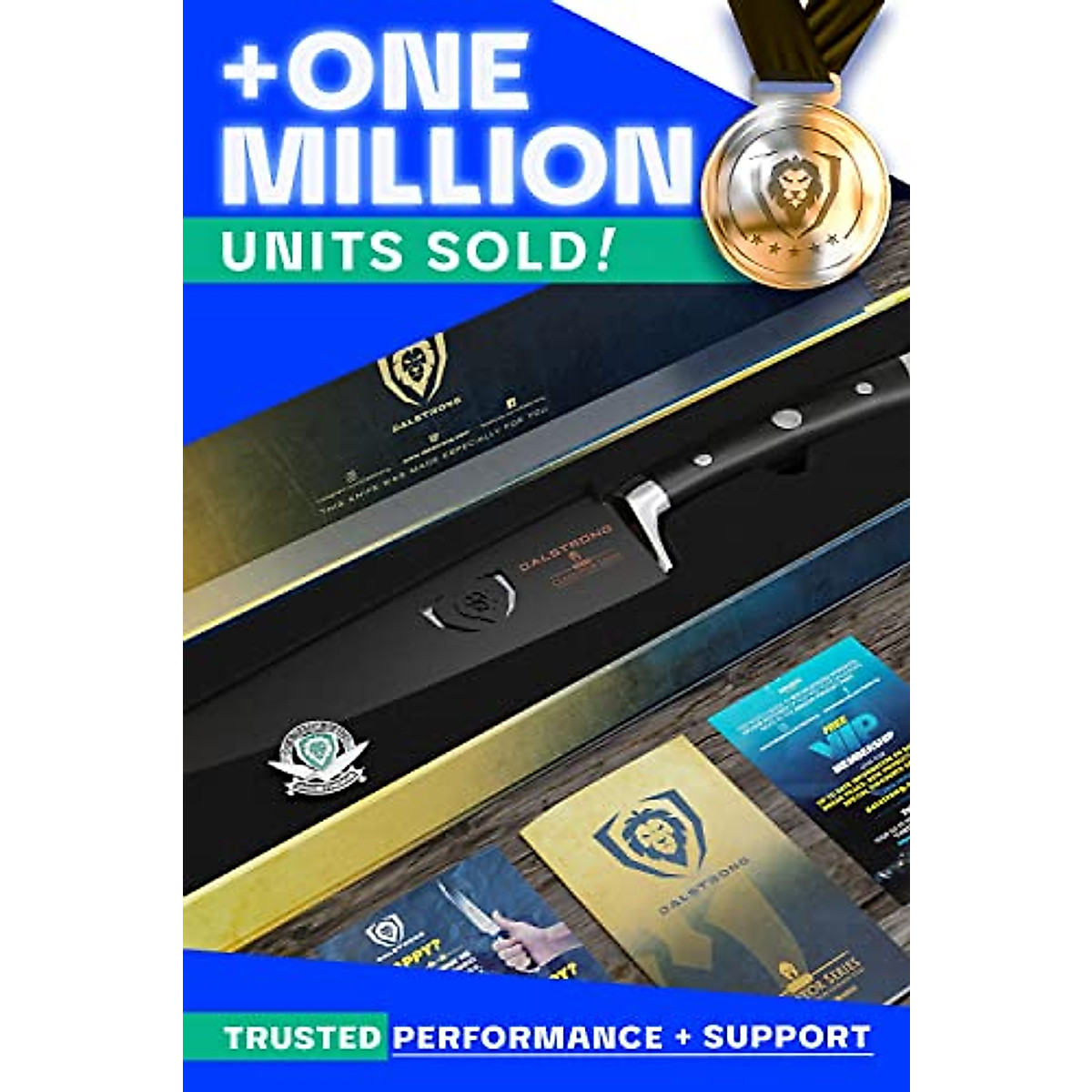 DALSTRONG Chef Knife - 8 inch Blade - Gladiator Series ELITE - Forged HC German Steel Chef's Knife - Razor Sharp Kitchen Knife - Professional Full Tang Knife - Black G10 Handle - Sheath -NSF Certified