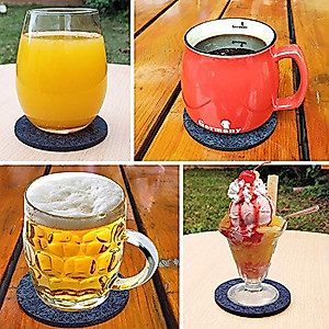 Urbanstrive Coasters, Absorbent Felt Coasters for Drinks Bar Home, 4 inch, 2 Pack