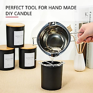 15 Pack Empty Clear Candle Jars with Bamboo Lids,10 OZ Glass Candle Jars for Making Candles,Bulk Jars for Making Candle Containers-Dishwasher Safe (Black)