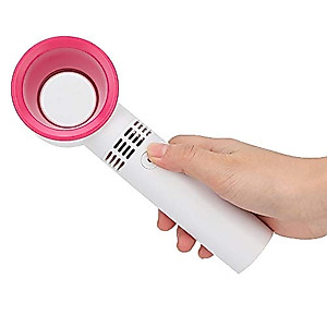 Bladeless Fan, Hand Held Fans, Portable Mini USB Air Conditioning Cooler Face Fan Grafting False Eyelashes Fan, Rechargeable Eyelash Fan Dryer(White)