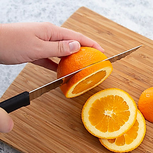 Rada Cutlery Serrated Slicing Knife Stainless Blade and Steel Resin, 11-1/4 Inches, Black Handle