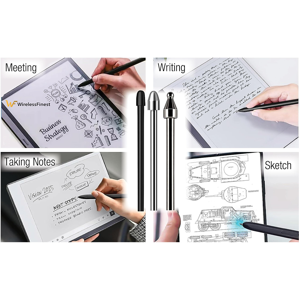 Soft Metal Nibs Tips Replacement For Samsung Galaxy Tab S10 Ultra Spen S9 S8 S7 S10+ S9+ S8+ Tab S9 Ultra S6 Lite S24 S23 S22 Ultra Note 9 Note 8 S Pen King Write + Tool, 10Pcs Standard + 2 Pcs Metal