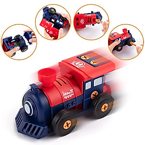 KODATEK Take Apart Toys for 4 5 6 7 8 Year Old Boys Girls, with Engine & Electric Drill Tool, Kids Tool Set Play STEM Building Toys, Learning Construction Toys