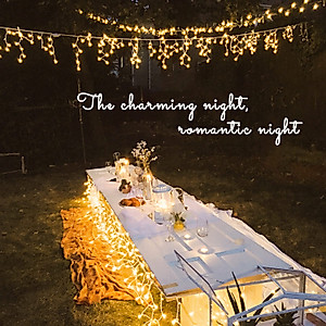 JMEXSUSS 200 LED Icicle Lights, 8 Modes Icicle Lights Indoor, Warm White Icicle Christmas String Lights Outdoor Waterproof for Xmas Roof Wedding Party Holiday Room Home Decorations