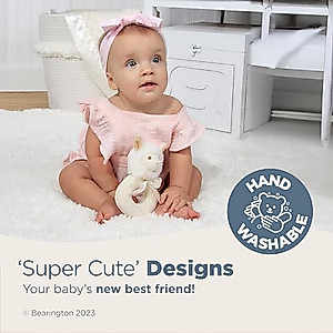 Bearington Baby Lil’ Alma, 5.5 Inch Plush Llama Stuffed Animal Soft Rattle