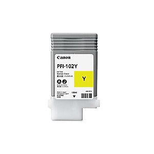 Canon PFI-102Y 0898B001AA ImagePrograf iPF500 510 600 605 610 650 655 700 710 720 750 755 760 765 130 ML Ink Cartridge (Yellow) in Retail Packaging
