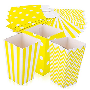 VILLFUL 48pcs Popcorn Boxes Popcorn Box Candy Snack Box Containers for Food Mini Treat Boxes Empty Popcorn Box French Fry Holder Cup Popcorn Cartons Popcorn Serving Boxes Movie Popcorn Box