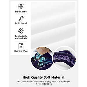 Big buy store Office Chair Cover Butterfly Protective Stretchable Universal Computer Chair Covers Purple Starry Sky Starlight Stretch Rotating Chair Slipcover