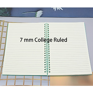 Yansanido Spiral Notebook, 4 Pcs 8.3 Inch x 5.9 Inch A5 Thick Plastic Hardcover 7mm College Ruled 4 Color 80 Sheets -160 Pages Journals for Study and Notes (4)