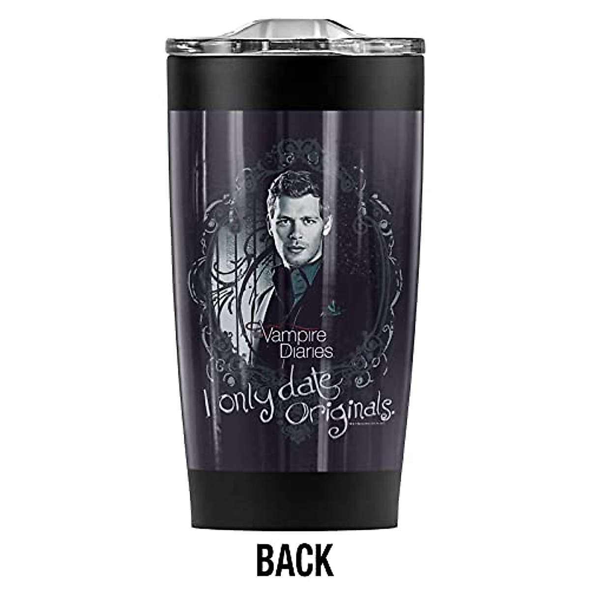 Logovision Vampire Diaries originals Stainless Steel Tumbler 20 oz Coffee Travel Mug/Cup, Vacuum Insulated & Double Wall with Leakproof Sliding Lid | Great for Hot Drinks and Cold Beverages