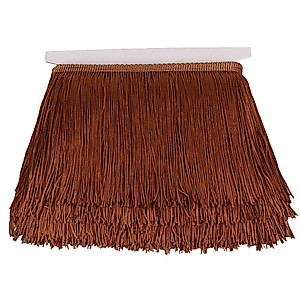 Heartwish268 Fringe Trim Lace Polyerter Fibre Tassel 6inch Wide 10 Yards Long for Clothes Accessories Latin Wedding Dress DIY Lamp Shade Decoration Coffee