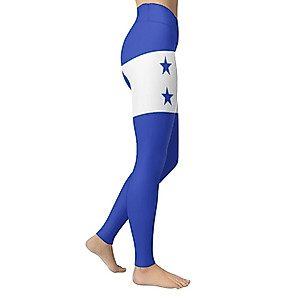 TAIZIYEAH Womens Fashion Yoga Honduras Flag Slim Pants Exercise Yoga Pants Workout Leggings for Womens Running Pants S