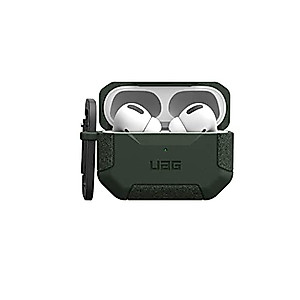 URBAN ARMOR GEAR UAG-APPROGEN2S-OL Case for Apple AirPods Pro 2nd Generation (Impact Resistant, Carabiner Included, MagSafe Charging, Scout Olive