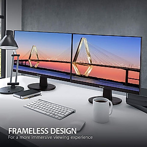 ViewSonic VA2447-MH 24 Inch Full HD 1080p Monitor with Ultra-Thin Bezel, Adaptive Sync, 75Hz, Eye Care, HDMI, VGA Inputs for Home and Office