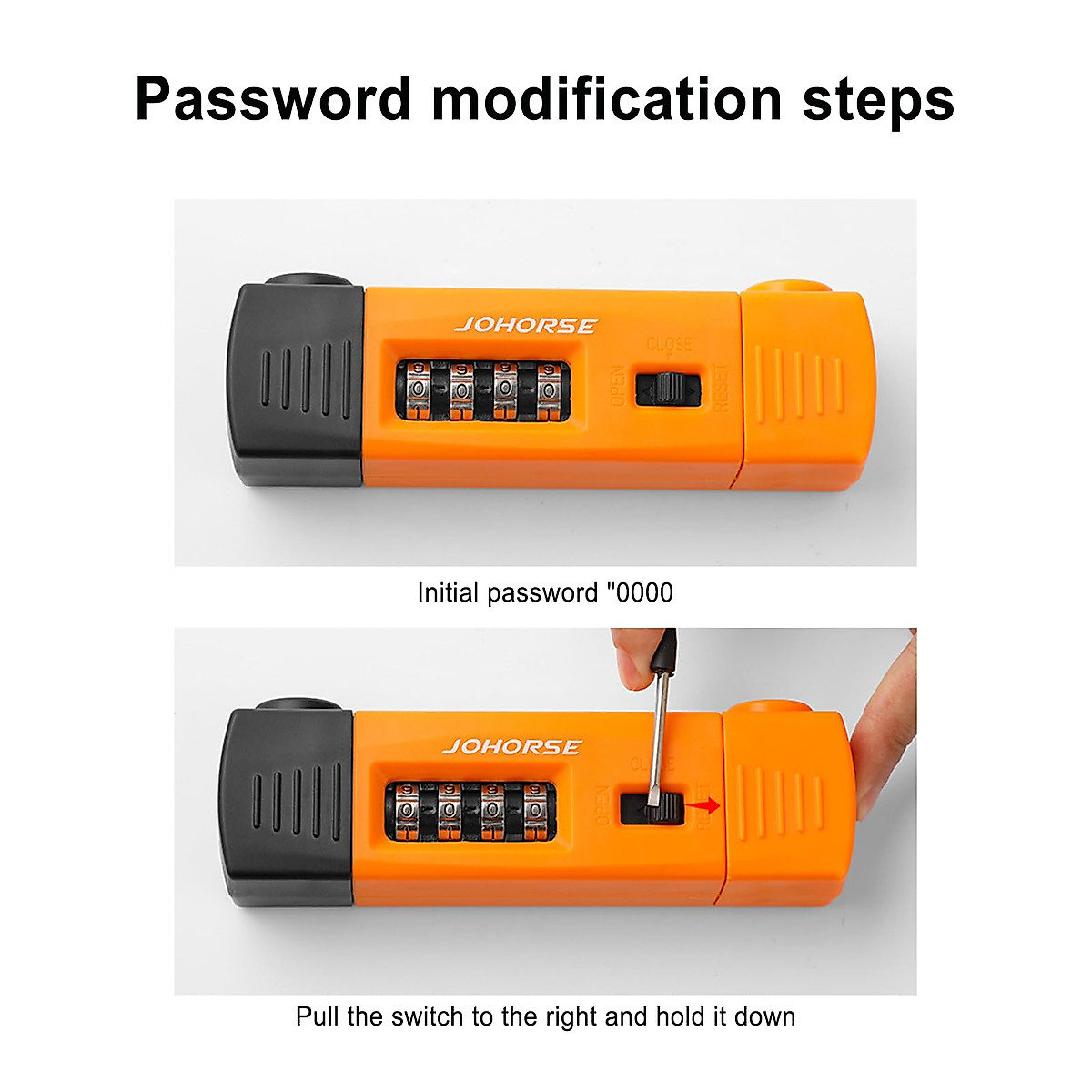 U Shaped Combination Lock, 25.3x16.2x4cm Anti Theft Lock, High Security Heavy Duty Steel U Lock, Double Opening Design Shackle Lock,16mm Thicker Lock Casing 4 Digit Combination Padlock