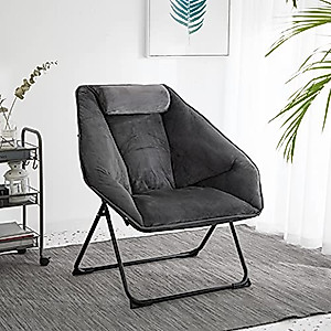 Urban Lifestyle Micromink Hex Saucer Chair, Grey