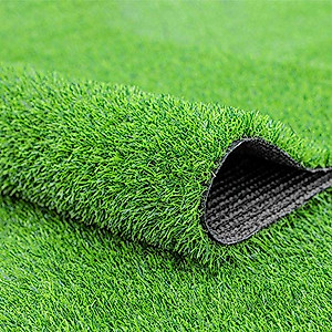 Fasmov Green Artificial Grass Rug Grass Carpet Rug 3.2' x 6.5', Realistic Fake Grass Deluxe Turf Synthetic Turf Thick Lawn Pet Turf -Perfect for Indoor/Outdoor