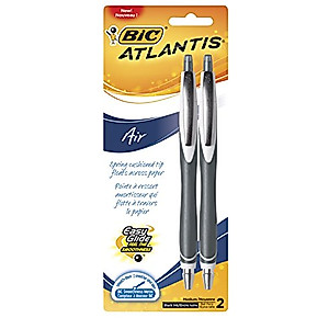 BIC America Atlantis Easy Glide Retractable Ballpoint Pens VCGRP21-BLK