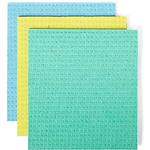 Full Circle Squeeze, Reusable Cellulose Sponge Cloths, 3-pack, Multicolor