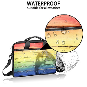 Rainbow Love Print Laptop Computer Bag Waterproof Shoulder Messenger Bag 13-15 inch Durable Laptop Tote Bag with Shoulder Strap Handle Lightweight Crossbody Briefcase