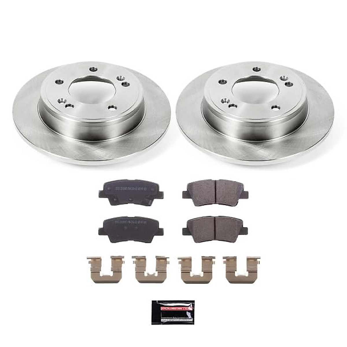 Power Stop KOE6501 Autospecialty Rear Replacement Brake Kit-OE Brake Rotors & Ceramic Brake Pads For Hyundai Elantra, Hyundai Elantra Coupe, Hyundai Velos, Hyundai Venue, Kia Soul [Model Specific]