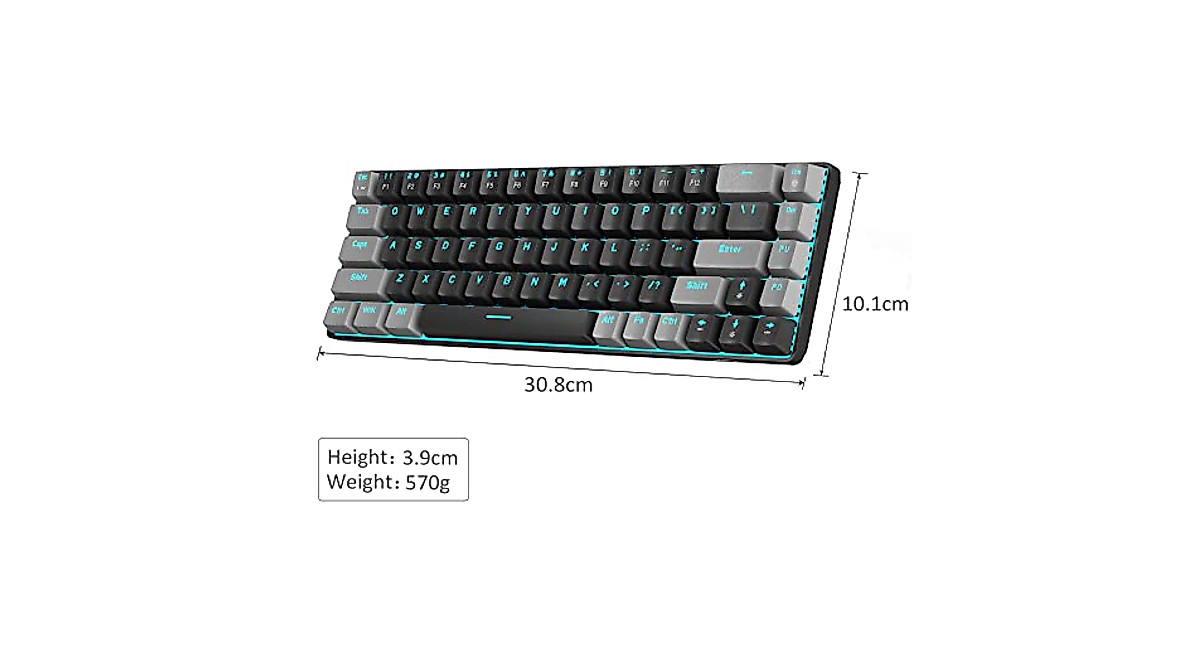 MageGee 60% Mechanical Gaming Keyboard - Compact & Stylish
