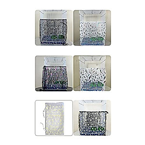 LIUGOU Universal Bird Cage Seed Catcher,Seed Catcher Guard Net Cover,Parrot Nylon Mesh Net Cover,Soft Airy Cage Net Stretchy Skirt for Round Square Cages