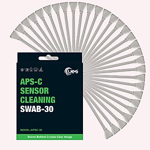 UES APSC-30 APS-C Swab Value Package - Compatible with Sony, Nikon, Canon DSLR Reflex & Mirrorless Digital Cameras CCD & CMOS APS C Type Sensor Clean (30 X 16mm Swabs)