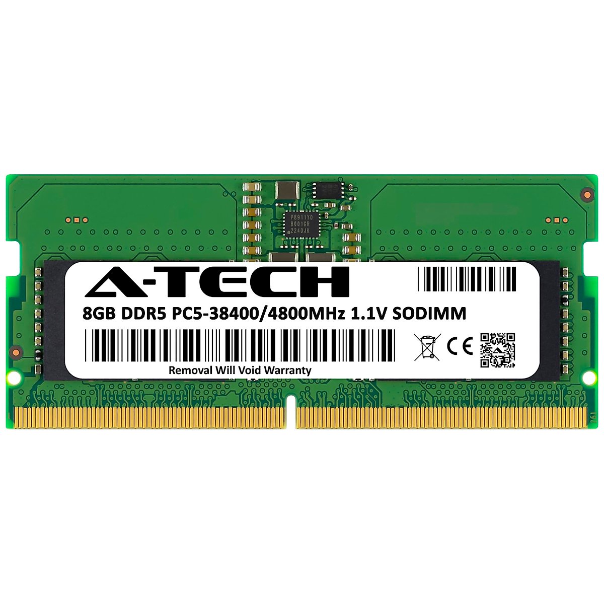 A-Tech 8GB DDR5 4800MHz PC5-38400 CL40 SODIMM 1.1V Non-ECC Unbuffered SO-DIMM 262-Pin Laptop RAM Memory Upgrade Module