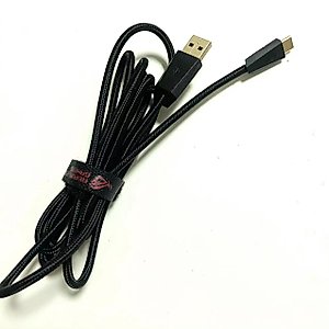 LZYDD USB Charging Cable for ASUS ROG Gladius III/ROG Keris/ROG Chakram/ROG Strix Scope/ROG Pugio II Mouse/Falchion Wireless 65% Keyboard(Black USB C Port)