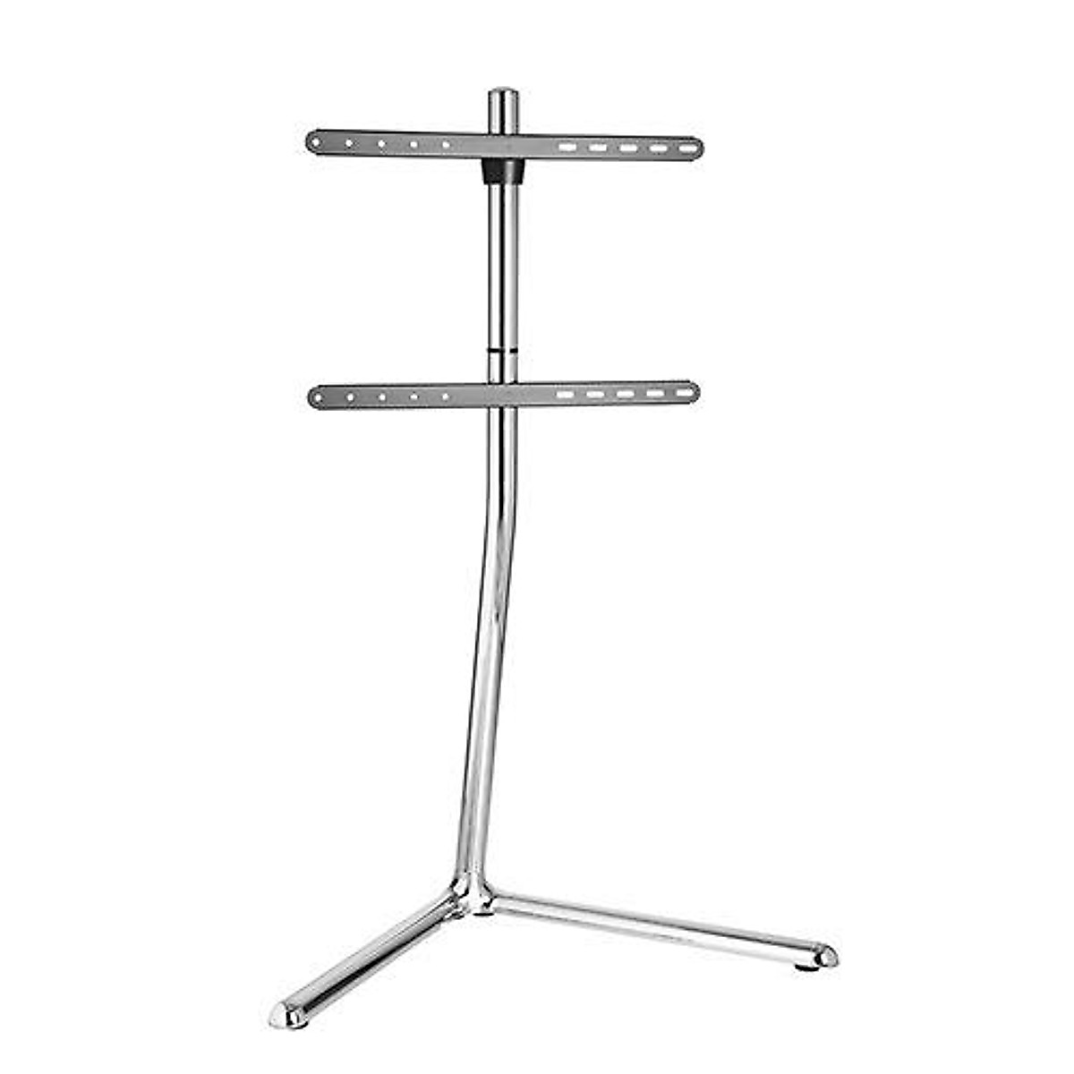 ynVISION.DESIGN Modern Studio TV Floor Stand, Mount & Easel with Adjustable and Swiveling Viewing Angle 49-70 inch (Chrome)