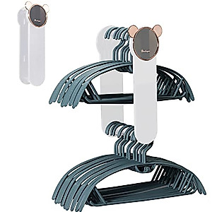 Hanger Organizer Stacker,Wall Mounted Stretchable Clothes Hanger Holder Organizer,Hanger Storage Rack (White)