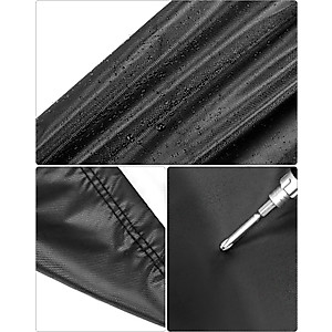 QWORK Wire Rack Cover Shelf Cover, High Density Waterproof/Dustproof Storage Shelving Unit Cover, Fits Racks 48" L x 19''D x 72''H, Used to Cover Sundries,1 Pack (Black)