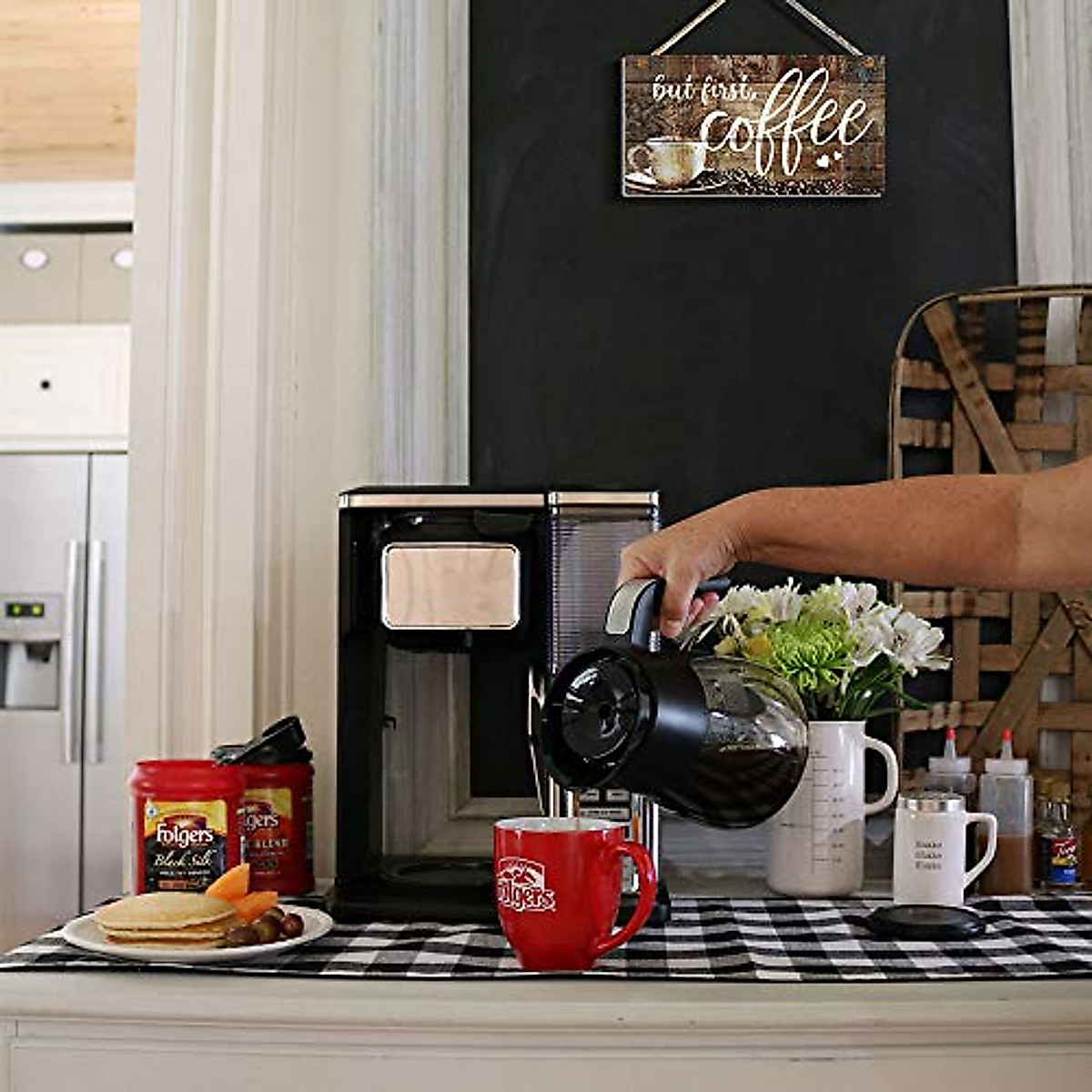 Vintage Coffee Wall Art – But First Coffee Sign