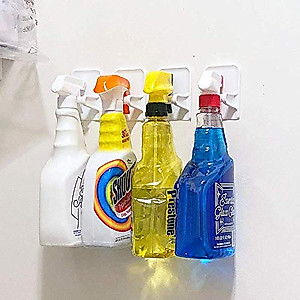 Canvas Hangers for Walls and Wall Mount Spray Bottle Holder Bundle (4 Canvas Hangers, 2 Spray Bottle Hangers))