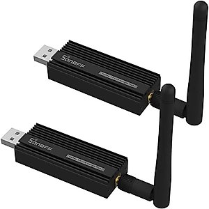 SONOFF Zigbee 3.0 USB Dongle Plus Gateway,Universal Zigbee USB Gateway with Antenna for Home Assistant, IoBroker, Wireless Zigbee 3.0 USB Adapter(2 Pack)