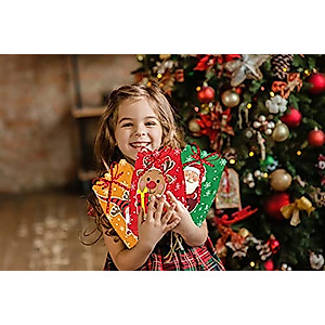 Small Christmas Gift Bags for Kids Christmas Goodie Bags Holiday Candy Bags for Gifts Christmas Treat Pastries Cupcakes Cookies Brownies Donuts Xmas Gift-Giving Bag Kids Small Christmas Party Gift Bags Bulk