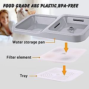 3 Pack of Cat Water Fountain Filters, Self Dispensing Dogs Fountain Filters for WHDPETS Automatic Pet Water Dispenser,4.72 x 4.33 INCH