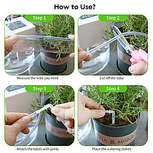 DIY Automatic Drip Irrigation Kit, Indoor Plants Self Watering System with Digital Programmable Water Timer for Potted Plants Vacation Plants Watering