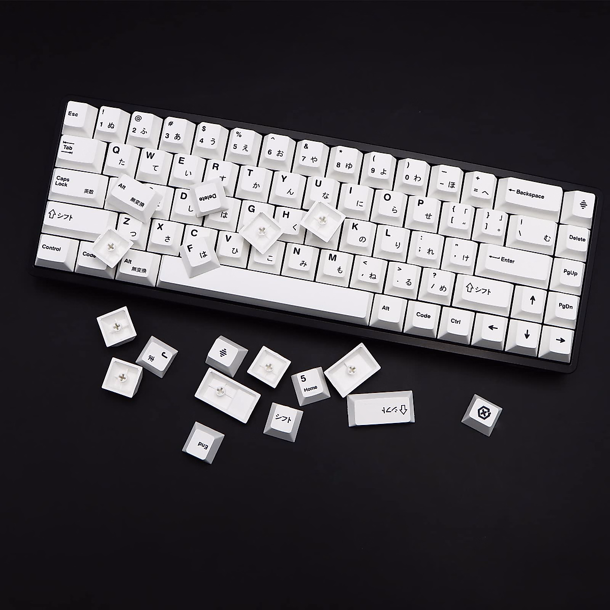MOLGRIA Keycaps Pure White, 137 Set Simple White Keycaps for Gaming Keyboard, PBT Cherry Profile Dye Sublimation Keycap for Gateron Kailh Cherry MX 104/87/74/68/64/61 60 Keyboard