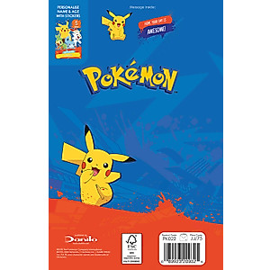 Danilo Promotions Official Pokemon Birthday Card, Sticker Sheet Included to Personalise Name and Age,Multi,210 x 290 mm