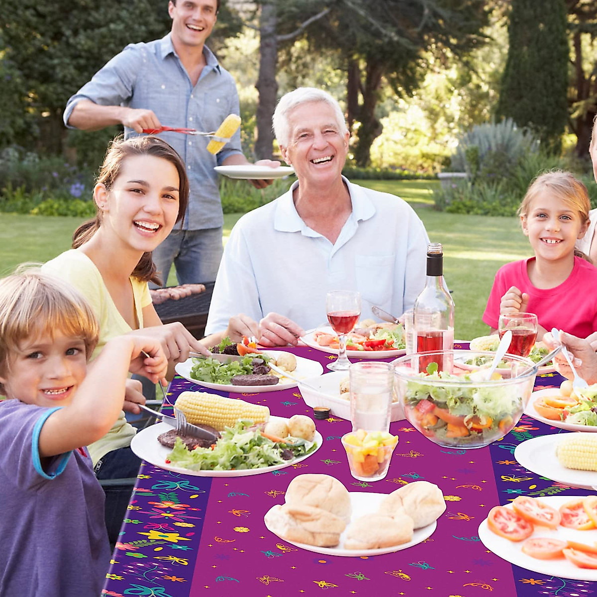 XJLANTTE 4 PCS Movie Party Tablecloths Decorations - Butterfly Plastic Table Cover, Magic Butterfly Rectangular Tablecloth for Kids Baby Shower Birthday Supplies, 51 x 86.6 Inch