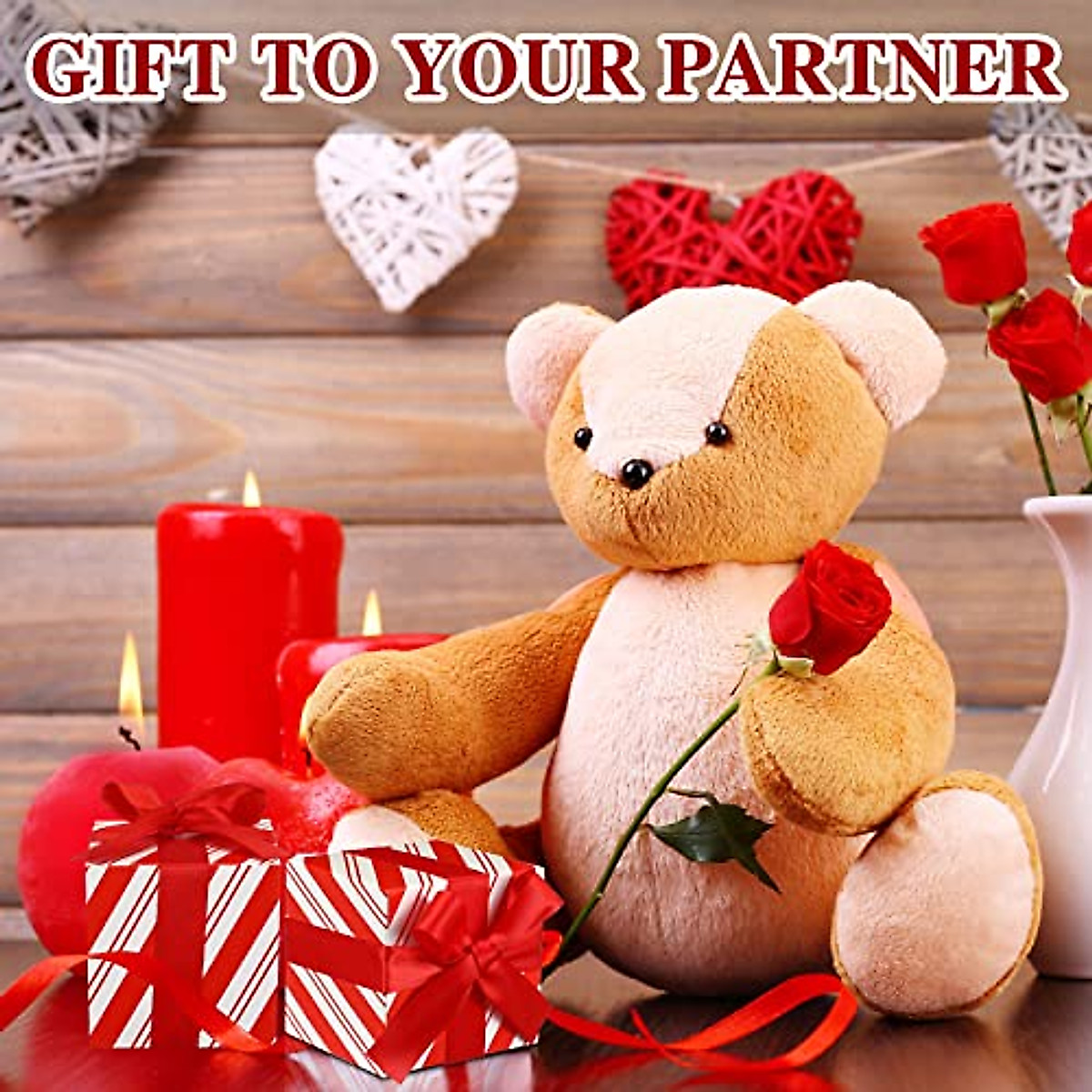 Sabary 25 Pcs Christmas Red Gift Boxes with Lids 4 x 4 x 4 Inches Candy Design Kraft Gift Boxes with Red Ribbons Small Present Box for Wedding Party Favor Birthday Graduation