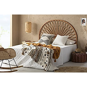 South Shore Balka Rattan Wall-Mounted Headboard, Queen