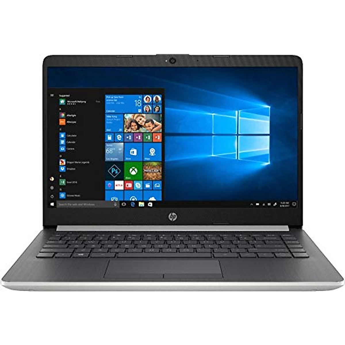 HP 2019 14“ Laptop (Intel Pentium Gold 2.3GHz, Dual Cores, 4GB DDR4 RAM, 128GB SSD, Wi-Fi, Bluetooth, HDMI, Windows 10 Home) (Ash Silver) (14-CF0012DX)