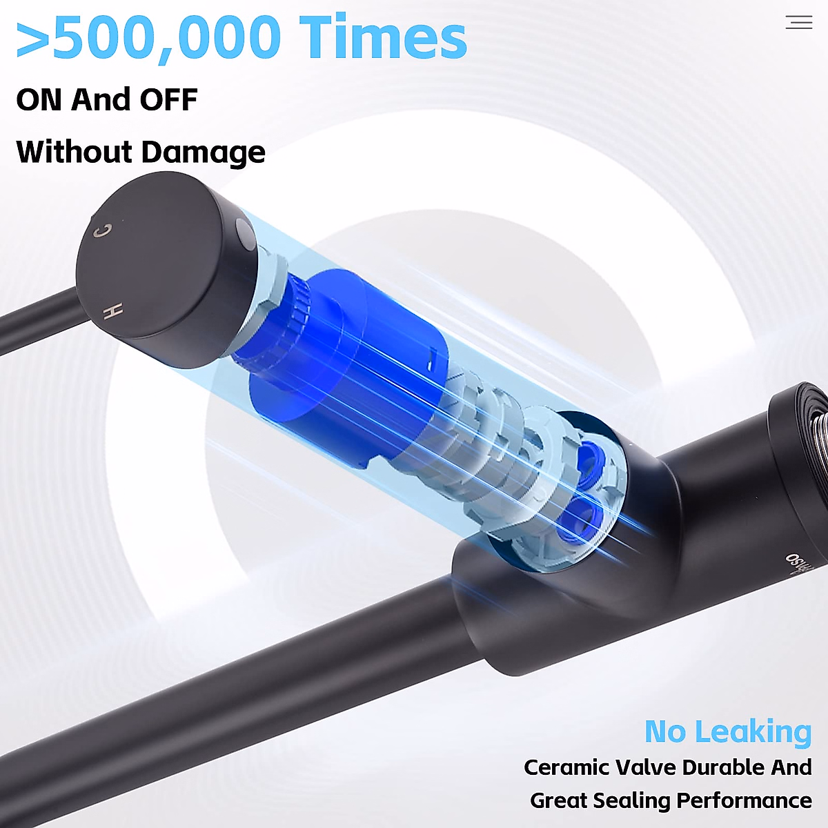 APPASO Black Kitchen Faucet with Soap Dispenser, Modern RV Kitchen Sink Faucet with Pull Down Sprayer 3 Modes, Solid Stainless Steel Faucet Kitchen Matte Black for Bar Sink, High Arc & Single Handle