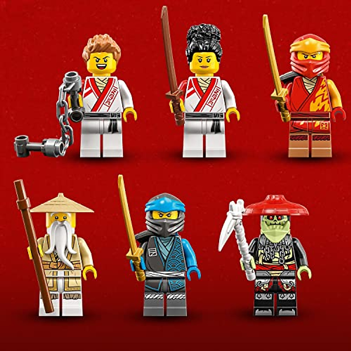 LEGO NINJAGO Creative Ninja Brick Box 71787, Toy Storage, Bricks to Build Dojo, Ninja Car, Motorbike, 6 Minifigures & More, Toys for Kids 5 Plus