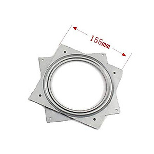 Liyafy 6 Inch Square Duty Rotating Hollow Turntable Bearing Swivel Plate Hardware for Kitchen Dining Table 2Pcs